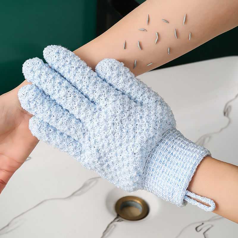 Bathing and Rubbing Gloves Women's Shower Scrub Nylon Bathroom Scrub ...