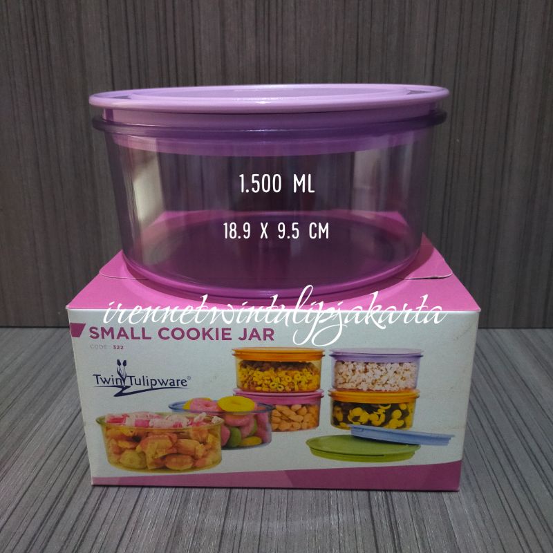 Small cookie jar tulipware (plastic crystal jar) | Shopee Singapore