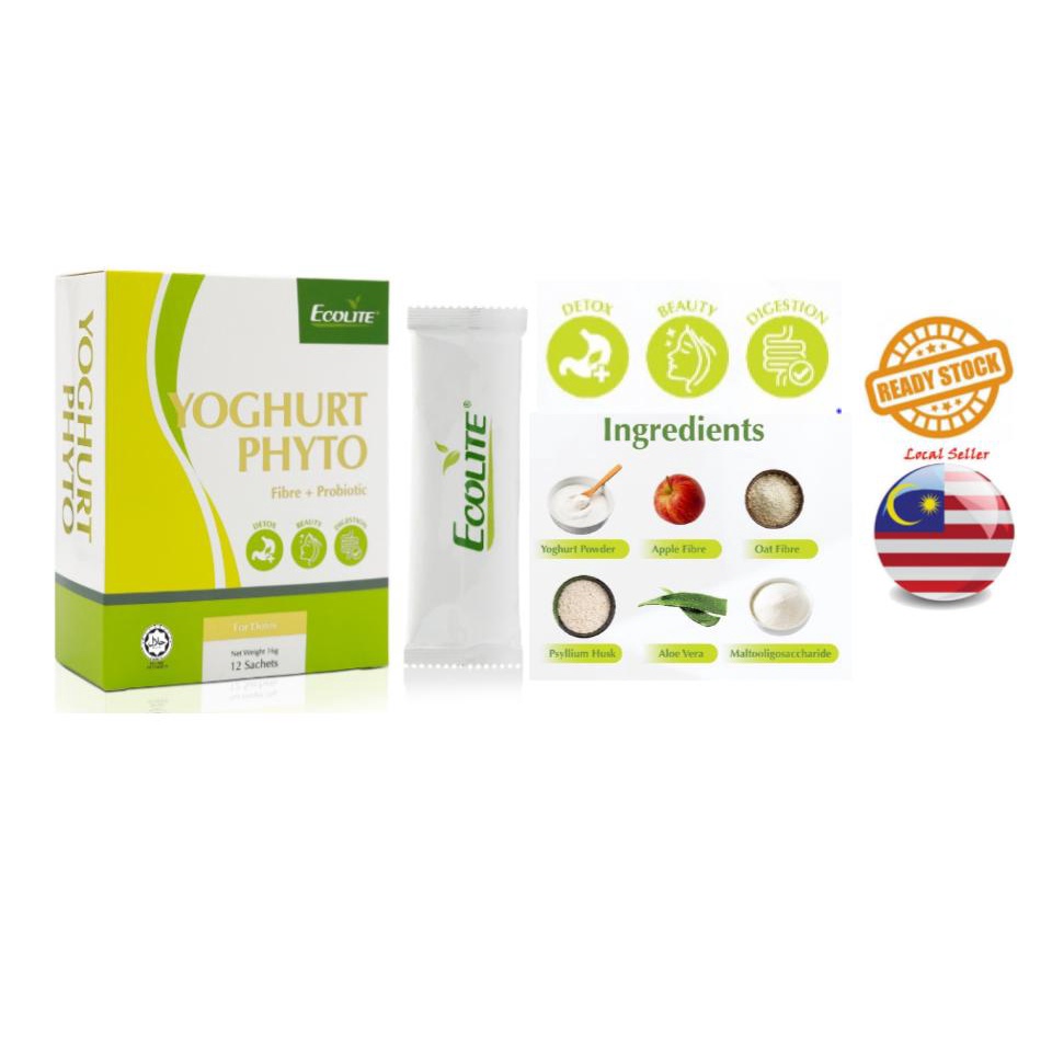 Ecolite Yoghurt Phyto Fibre + Probiotic 16g X 12's | Shopee Singapore