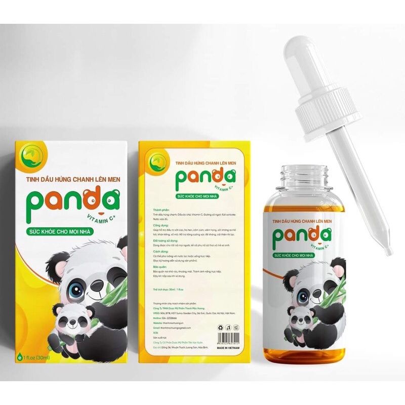 Panda Thanh Moc Huong Fermented Lemon Basil Essential Oil (1 box x30ml ...