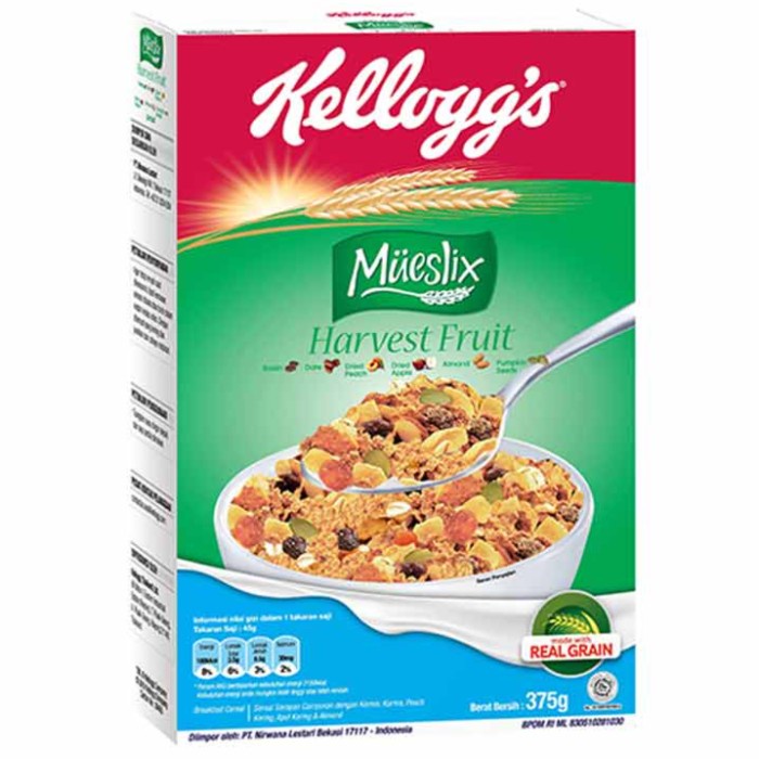Kellogg's Mueslix Harvest Fruit / Mixed Fruit Cereal 375 Gr | Shopee ...