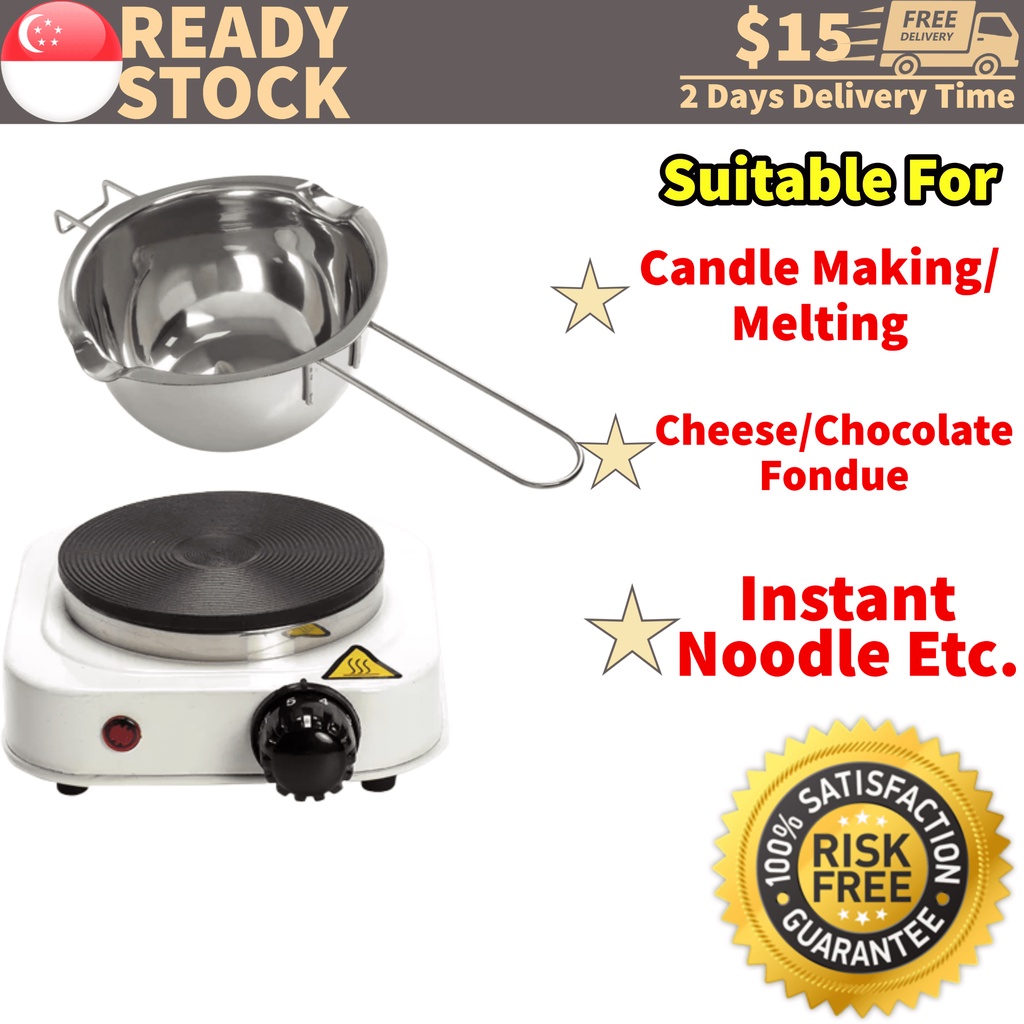 READY STOCK Candle Making Cheese/Chocolate Fondue Set Stainless Steel ...