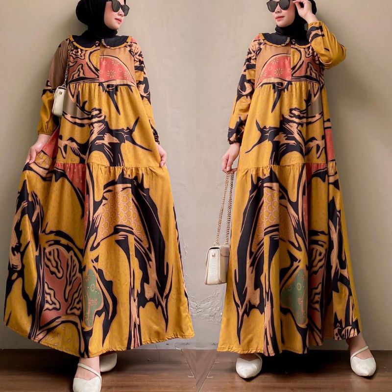 Gamis BATIK JUMBO LD 125CM GAMIS RAYON PREMIUM GAMIS JUMBO GAMIS BATIK ...