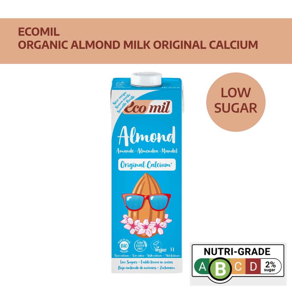 Ecomil Organic Almond Milk Original Calcium Gluten Free, Vegan Spain ...