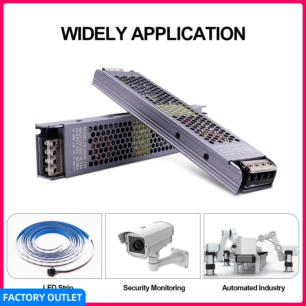 Slim LED driver Power supply LED Lighting Transformers DC12V DC24V 60W ...