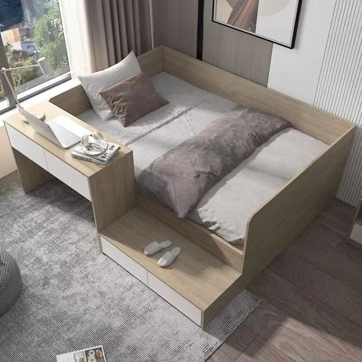 【SG Local Contractor】【Custom Furniture】Bedframe with Study Table with ...