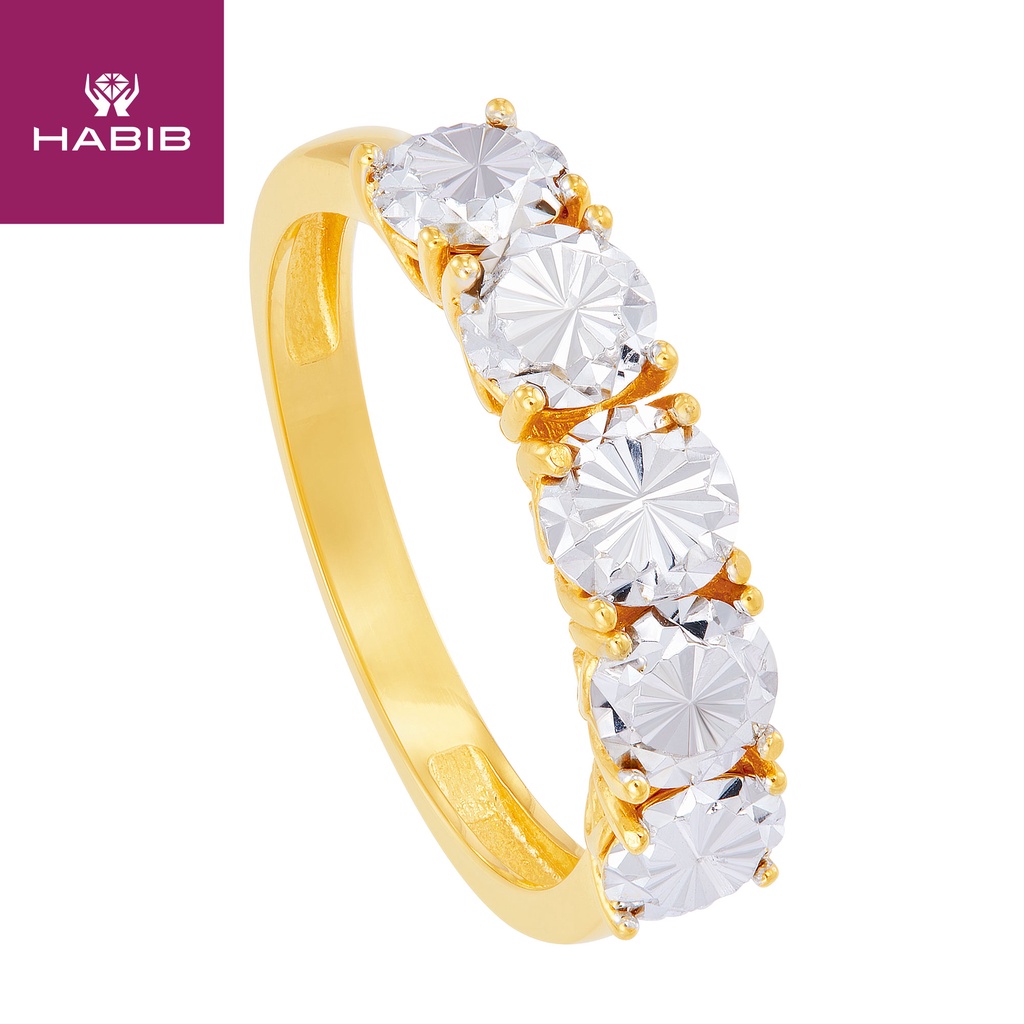 HABIB Oro Italia 916 Yellow and White Gold Ring GR47700222(YW)-BI (22K ...