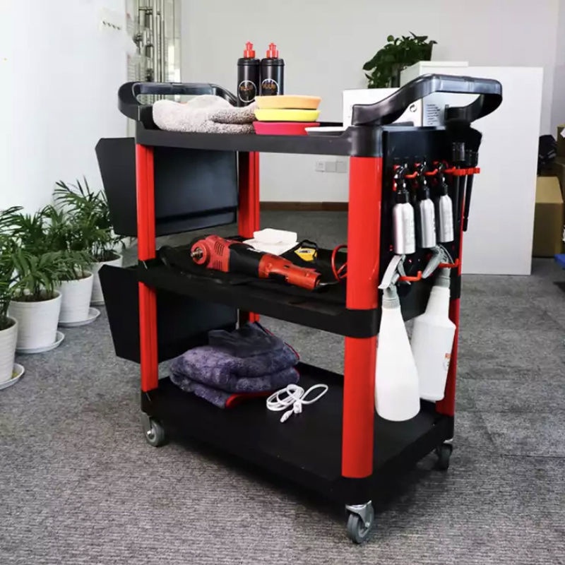 Tool Car Car Beauty Auto Repair Multi-Function Three-Layer Trolley ...