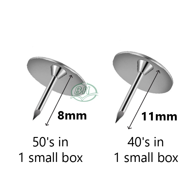 Thumb Tacks 8mm & 11mm (1 Box) Paku Tekan / Push Pins | Shopee Singapore