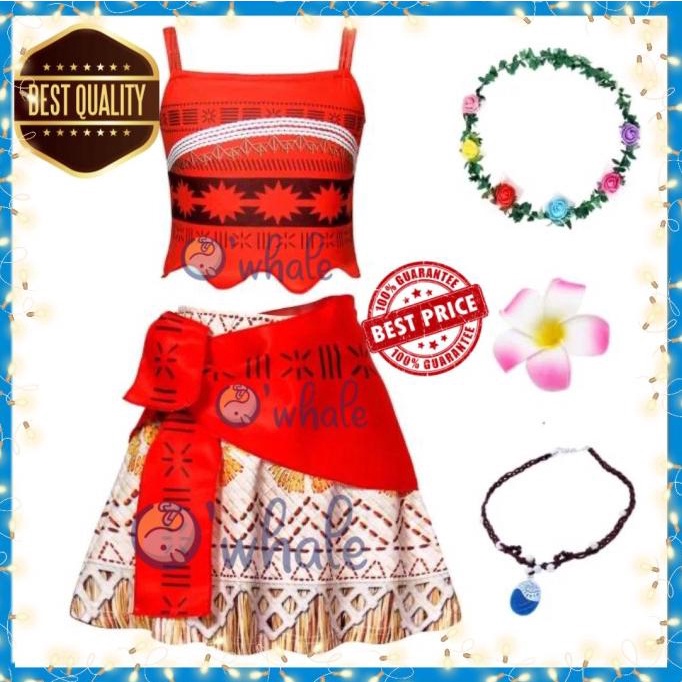 Moana Costume SET/MOANA Clothes/MOANA COSPLAY/MOANA DRESS | Shopee ...