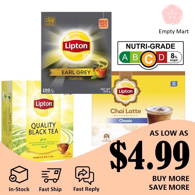 Lipton Earl Grey Classic 200g [100 bags] / Classic Black Tea / Chai ...