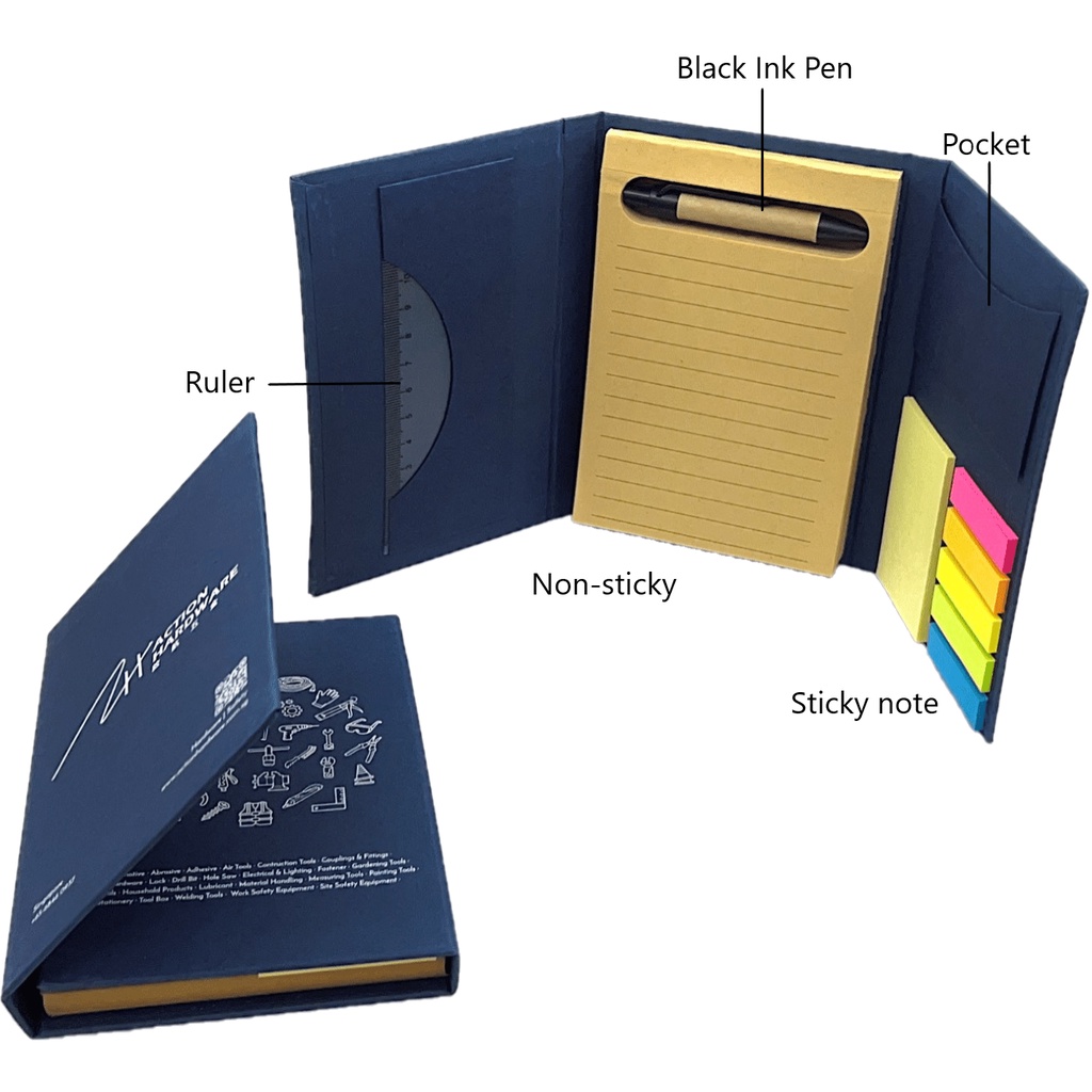 [SG STOCK] NOTEBOOKS With Black Ink Pen, PVC Plastic Ruler, Colourful ...