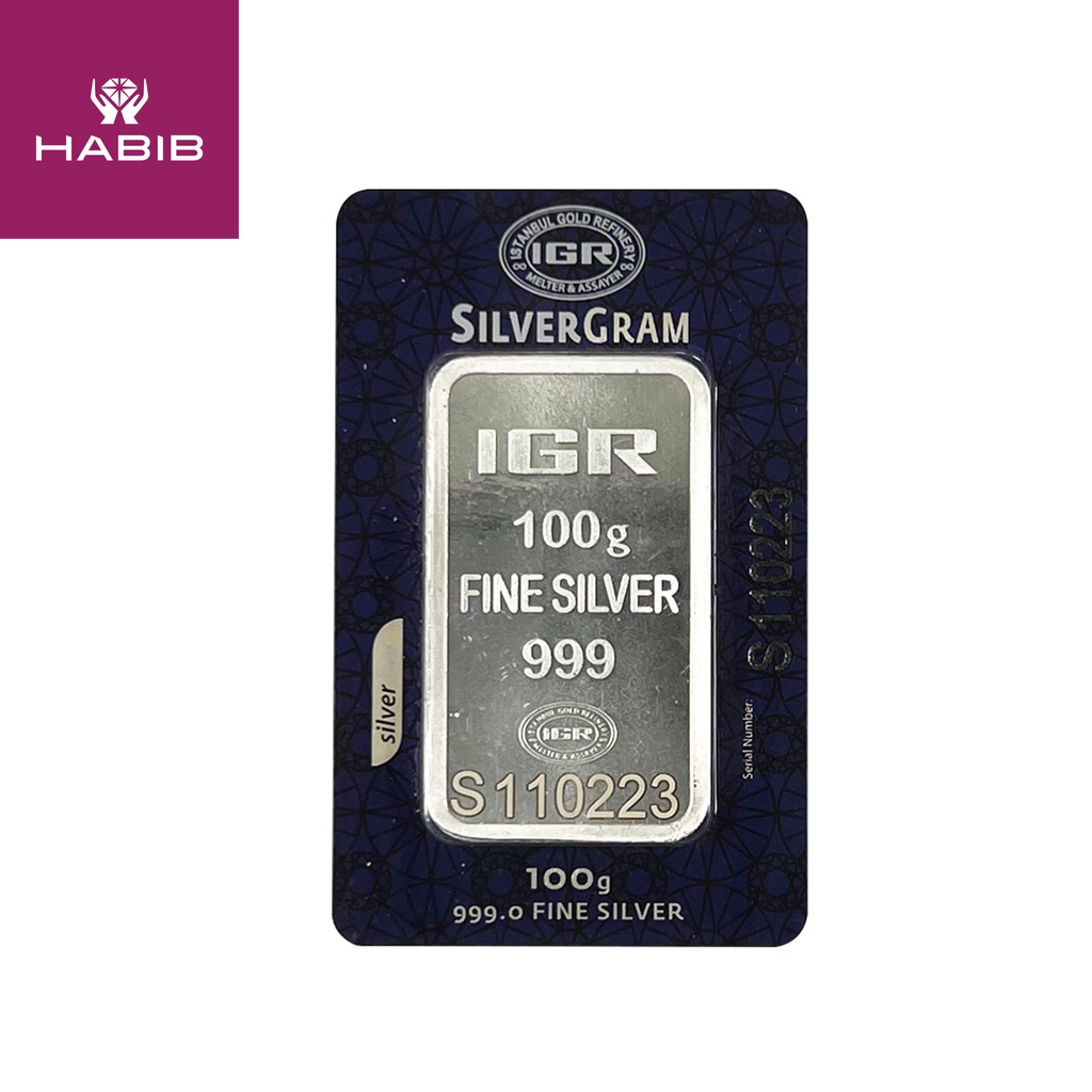HABIB IGR 100g 999.9 Silver Bar - Istanbul Gold Refinery IGR | Shopee Singapore