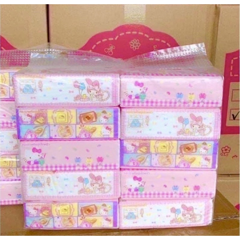 Sanrio Genuine Copyright Tissue Long Type 1 Pack 70 Sheets | Shopee ...