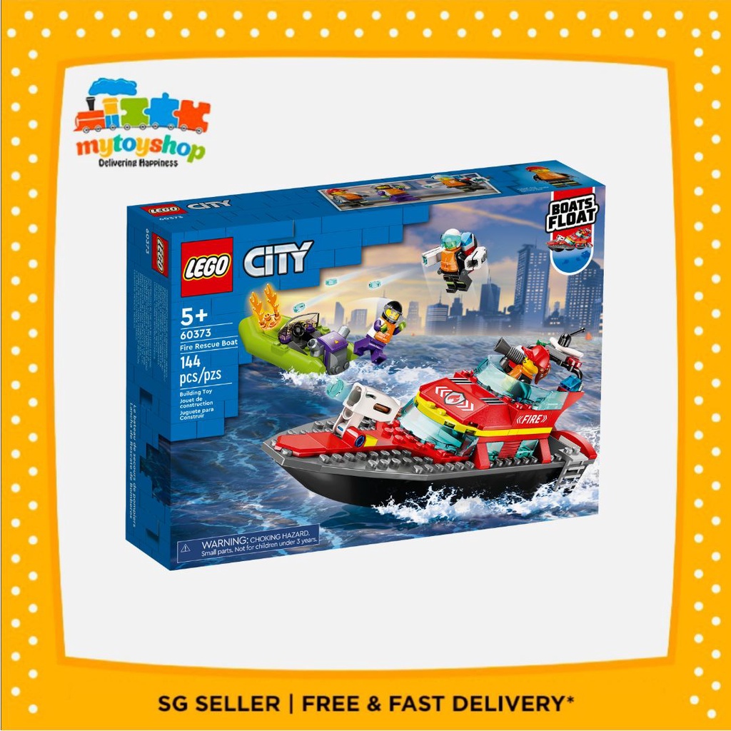 LEGO 60373 City Fire Rescue Boat | Shopee Singapore