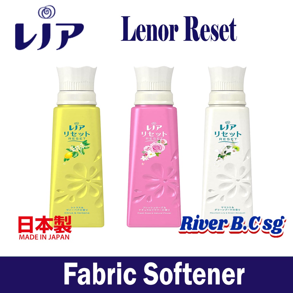 Lenor Reset Fabric Softener, Citrus & Verbena, Fresh Rose, Mountain ...
