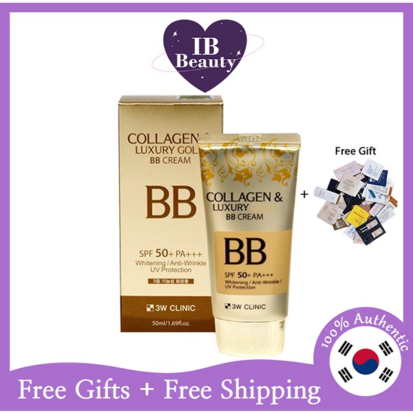 [3W CLINIC] Collagen & Luxury Gold BB Cream 50g | Shopee Singapore