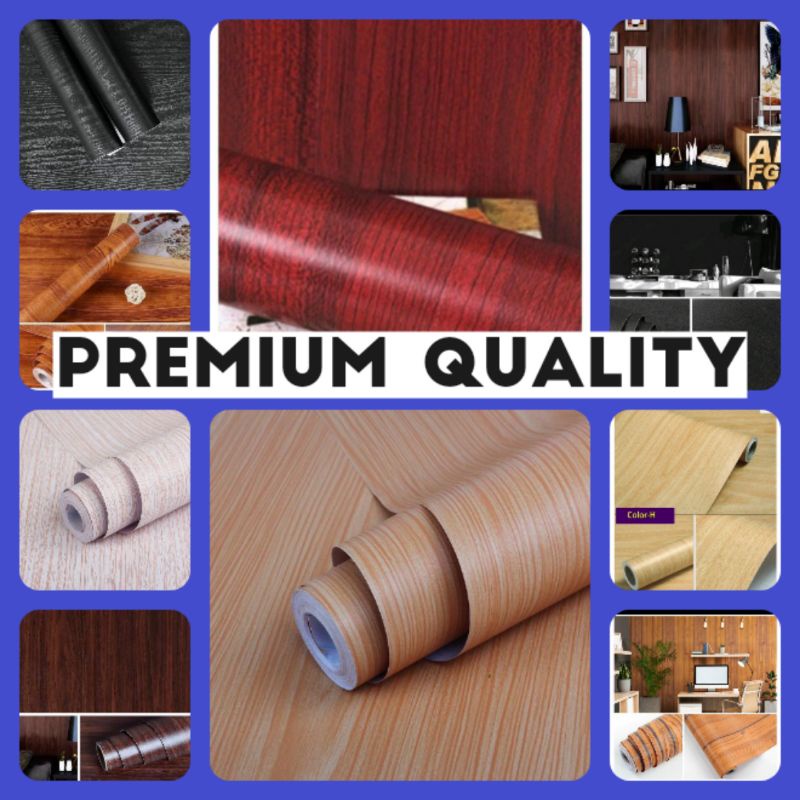 KAYU Wallpaper Sticker Wood Wallpaper Sticker Plywood Wallpaper Living ...