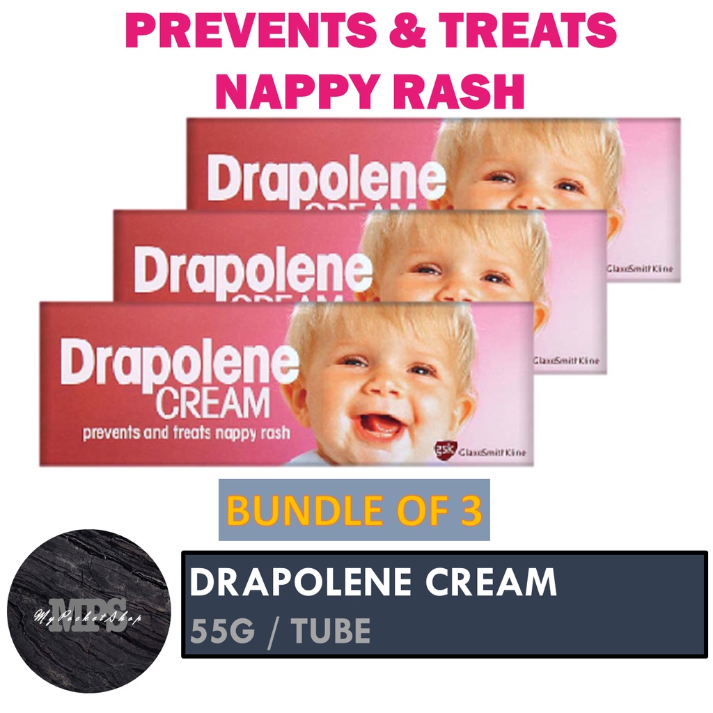 (BUNDLE OF 3) Drapolene Cream 55g (Nappy Rash) | Shopee Singapore