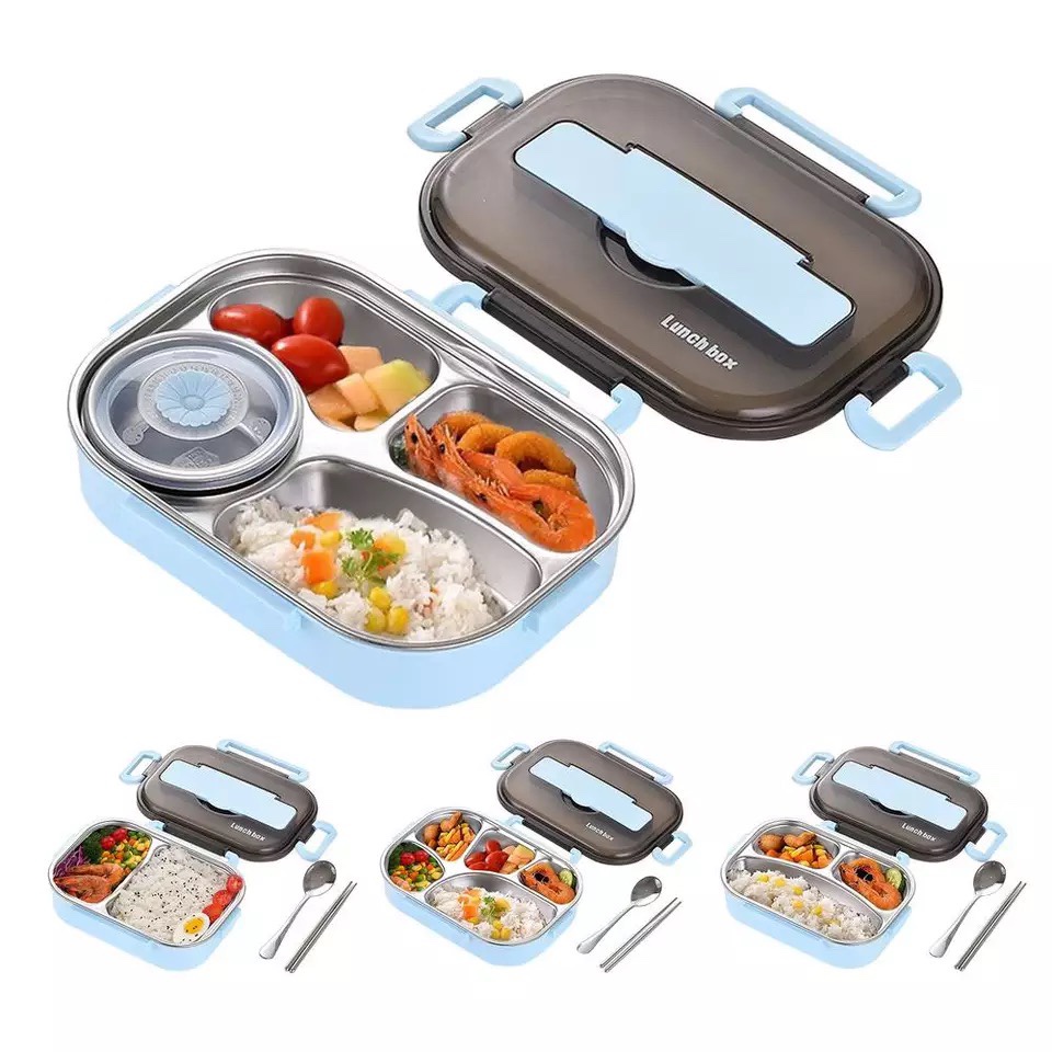 Lunch Box Set 304 Stainless For Kids Adult With Spoon Bowl Leak Proof ...