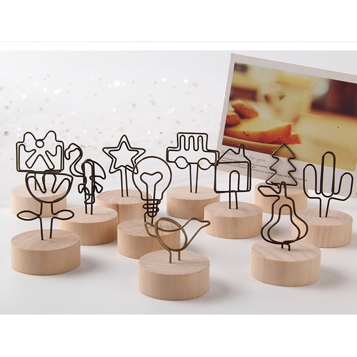 [Local Stock] Wooden Base Cute Simple Classic Memo Cards Sticky Notes ...