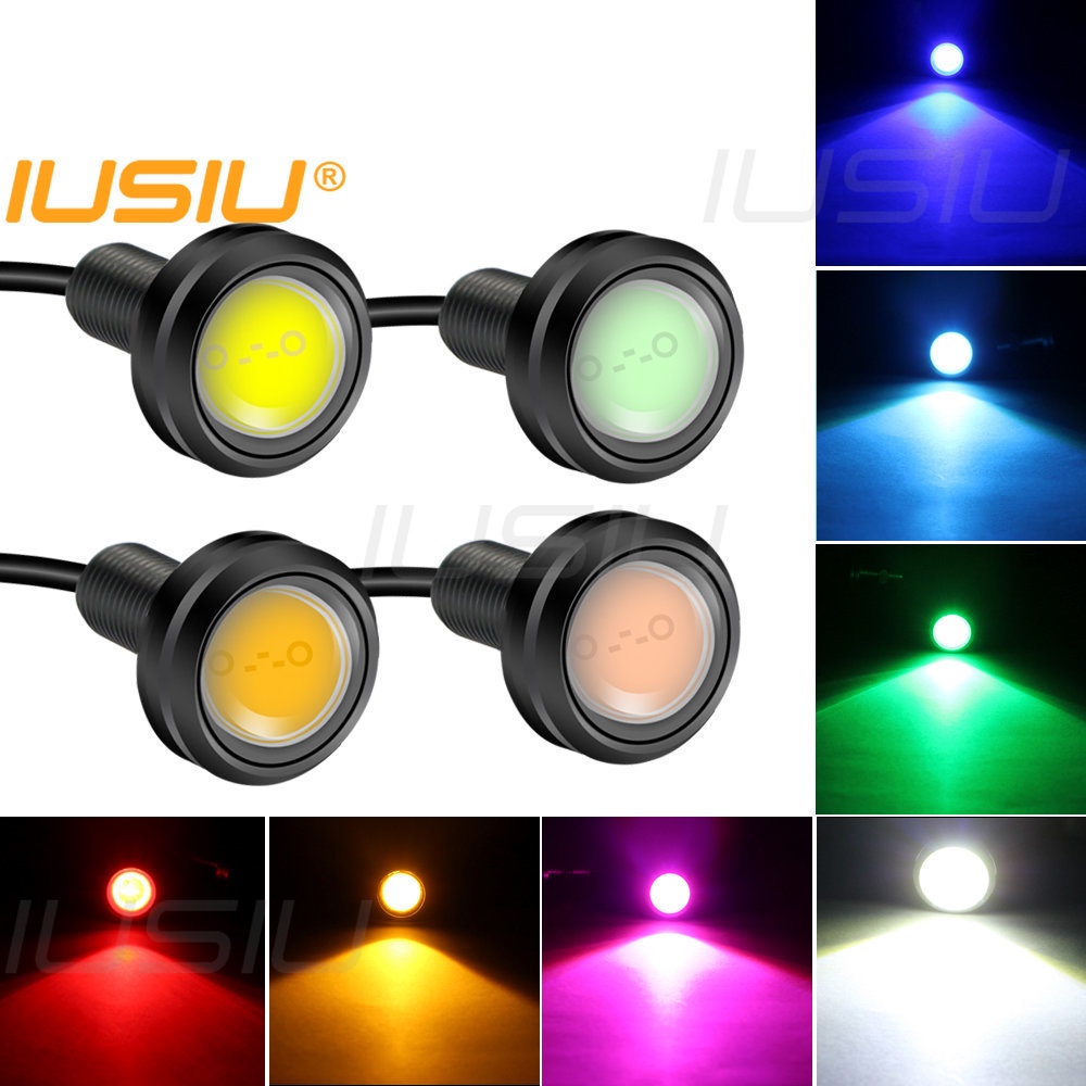 IUSIU Eagle eyes Turn Signal Lamp Car COB DRL 18MM 23MM Daytime Running ...