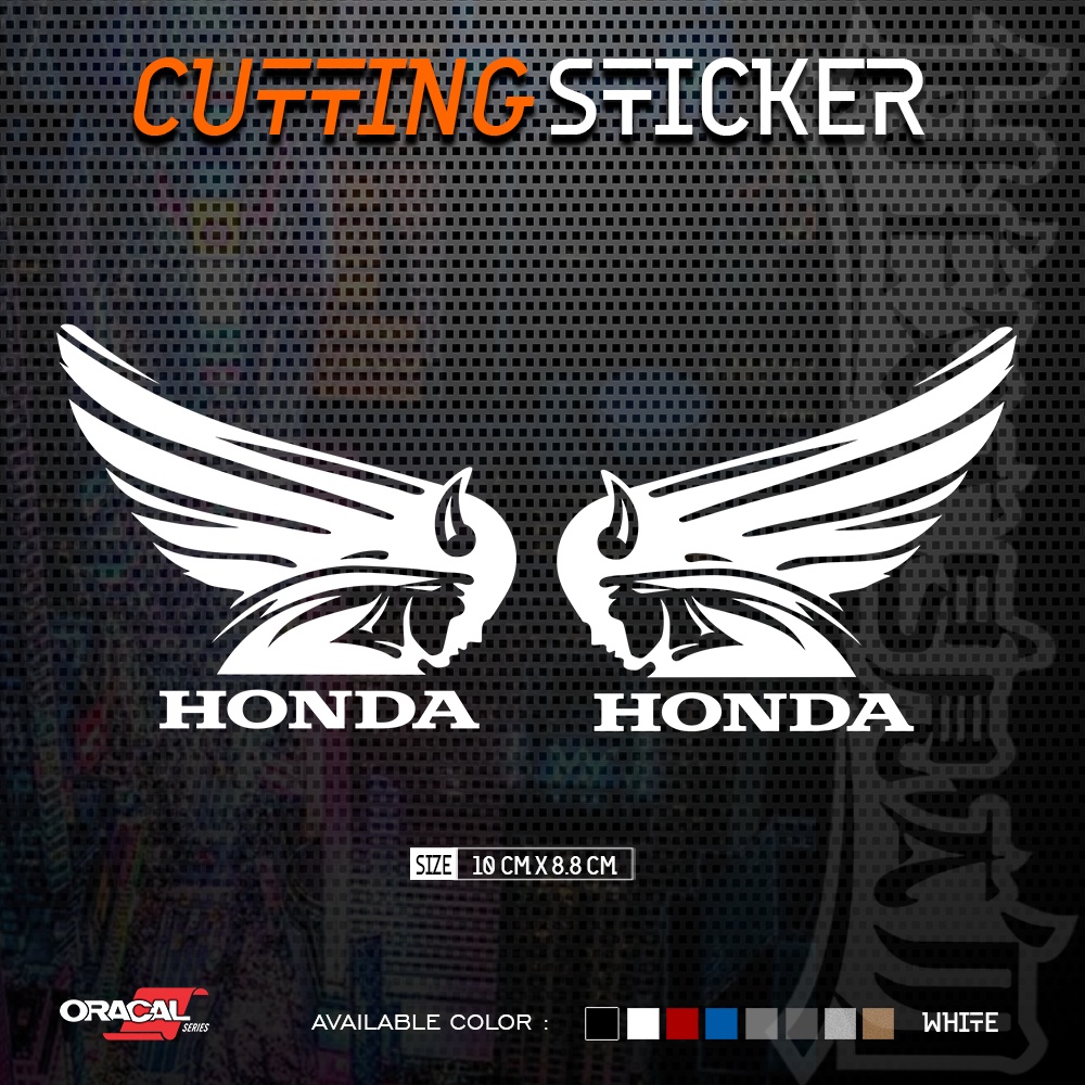 Cutting Sticker Honda Wing Logo A Pair | Honda Wing Cutting Stickers A ...
