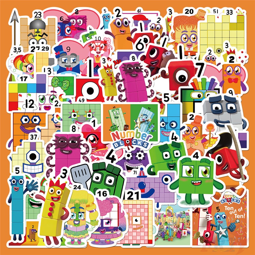 Numberblocks Series 02 Funny Cartoon Number Stickers 50Pcs/Set ...