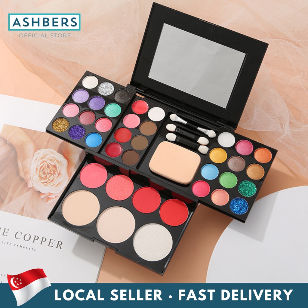 Makeup Set,39 Colours With Glitter Eyeshadows & Facial Blushers, Lip ...