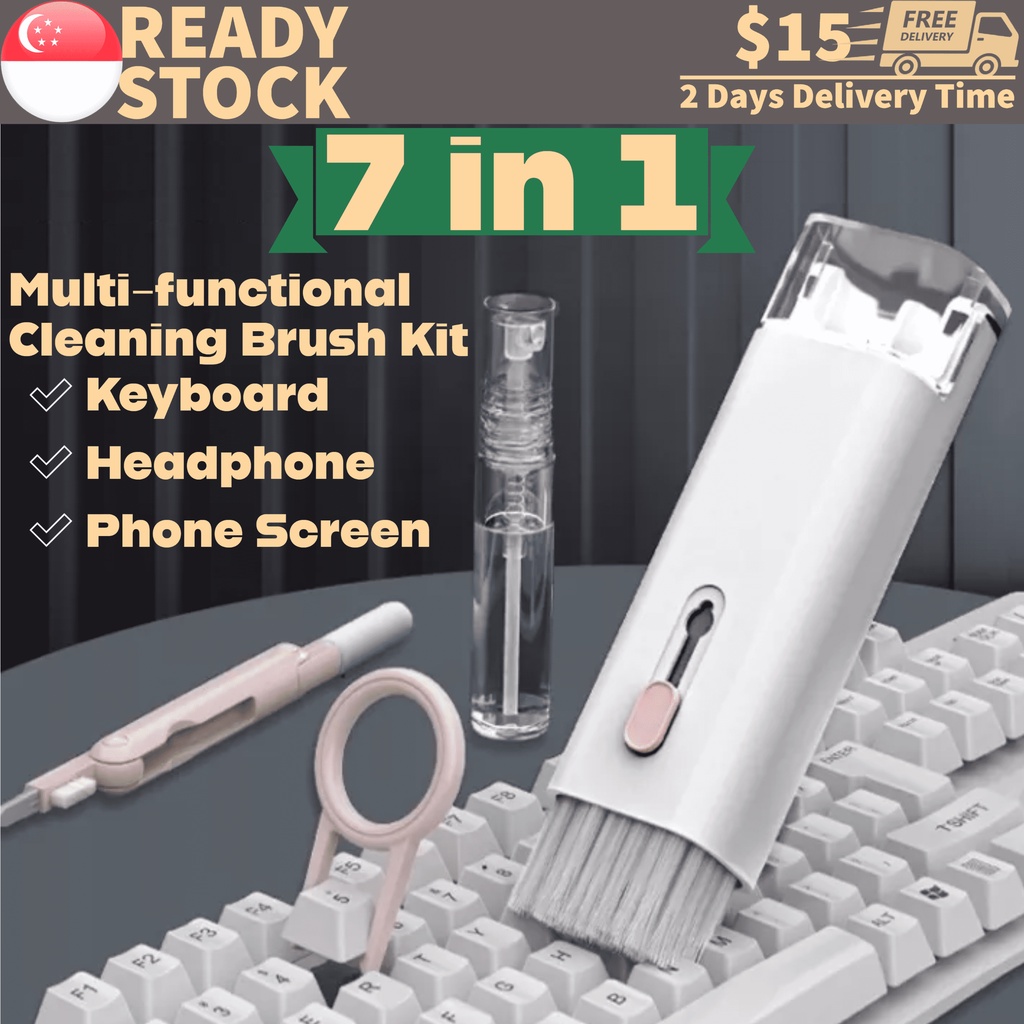 SG SELLER 7-in-1 Computer Keyboard Phone Cleaning Brush Kit Electronics ...