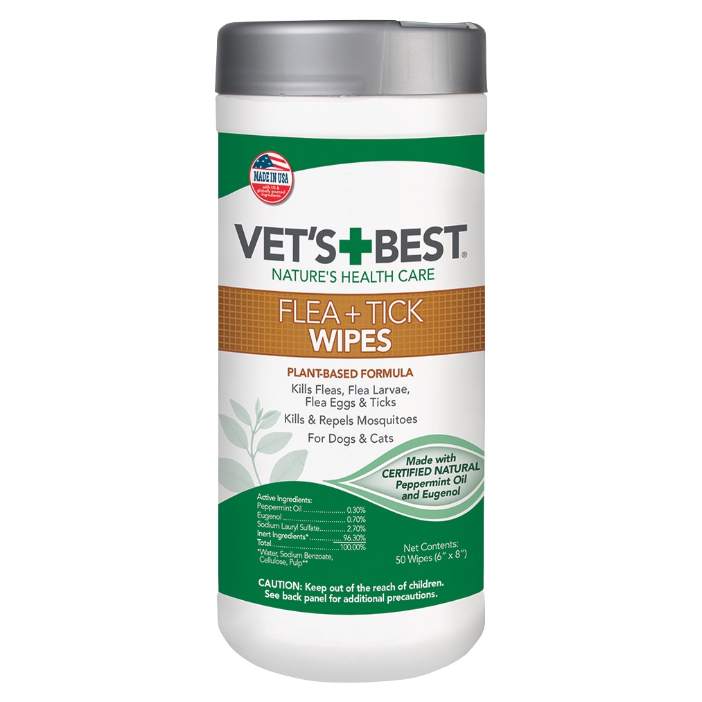 Vet's Best Flea & Tick Wipes (50 pcs) | Shopee Singapore