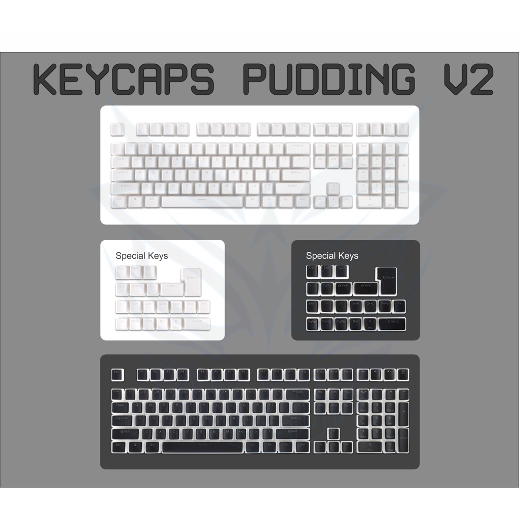 Keycaps Pudding PBT Doubleshot Backlit Mechanical Keyboard | Shopee ...