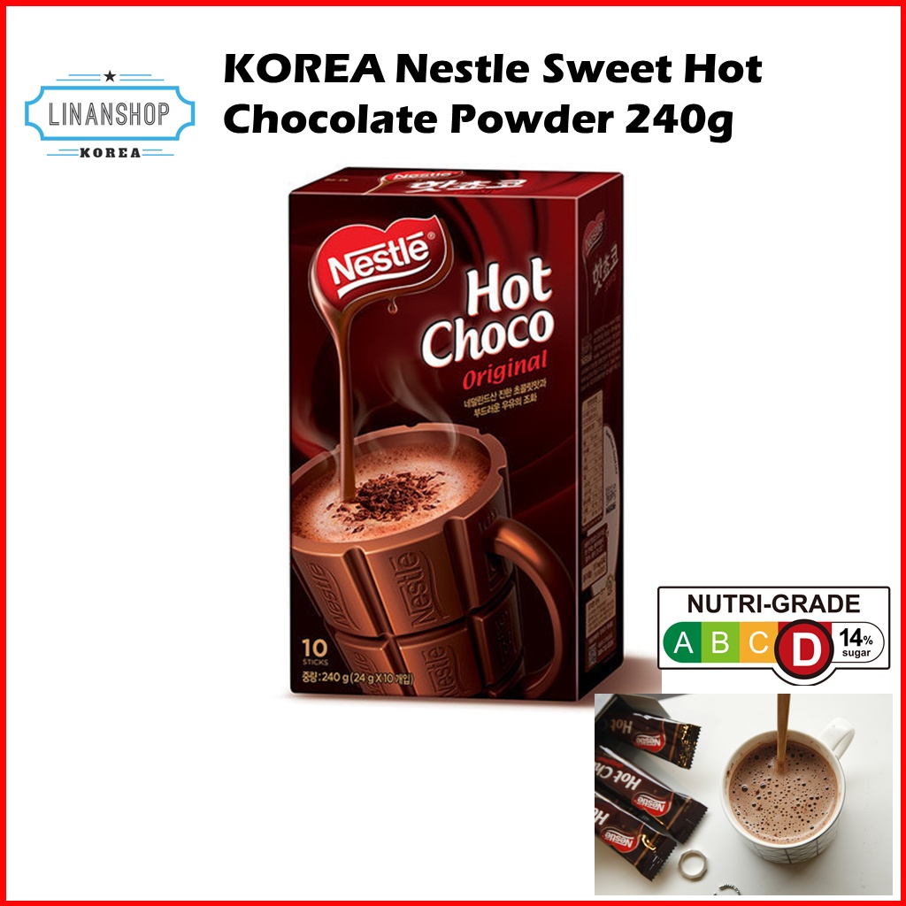 KOREA Nestle Hot Chocolate Original / Sweet Hot Choco 240g | Shopee ...
