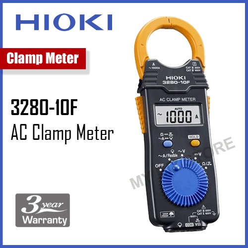 Hioki 3280-10F AC Clamp Meter, up to 1000A (Made in Japan), 3 year ...