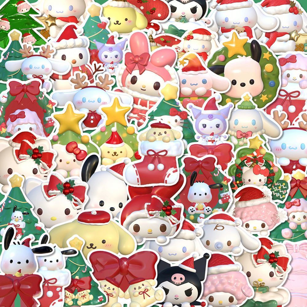 62 Cartoon Cute 3D Sanrio Series Stickers iPad Phone Case Handbook ...