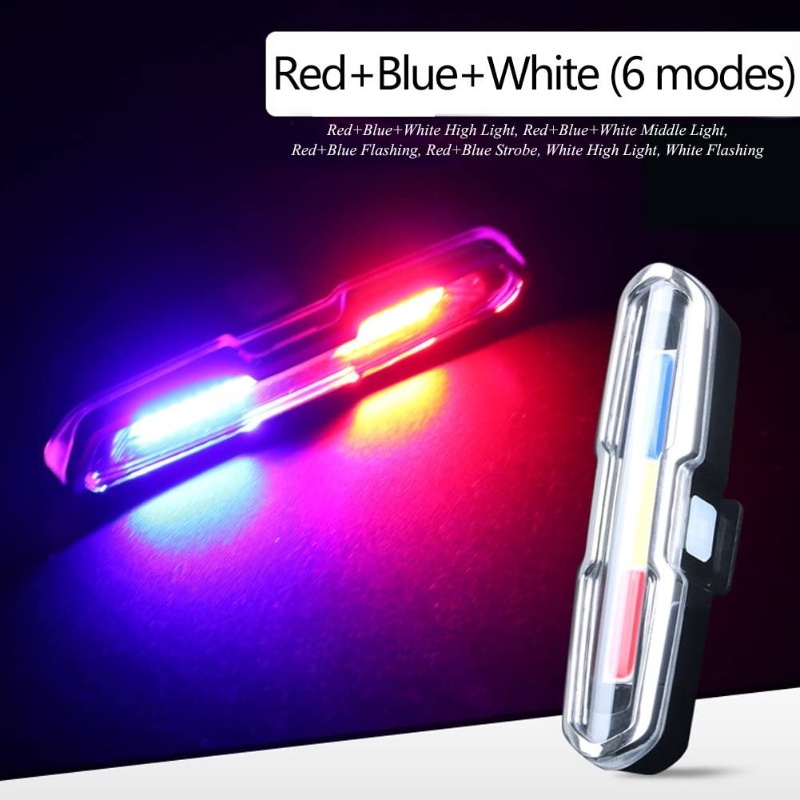 Bicycle front and rear lights, 40 lumens, USB charging, 500mAh lithium ...