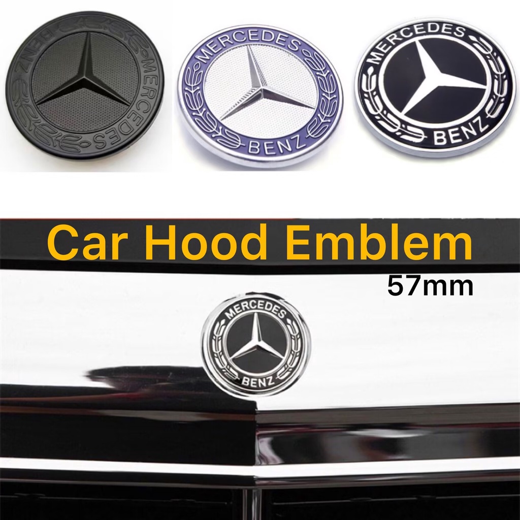 Mercedes Benz 57mm ABS Front Hood Emblem Logo Badge Bonnet Emblem For ...