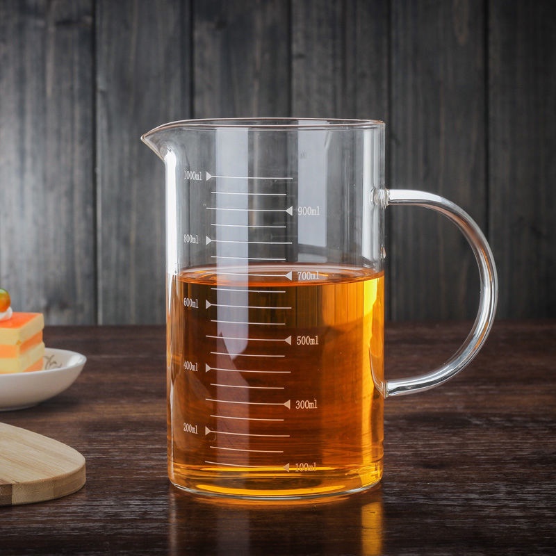 Baking at Home with Scale High Borosilicate Glass Measuring Cup with ...