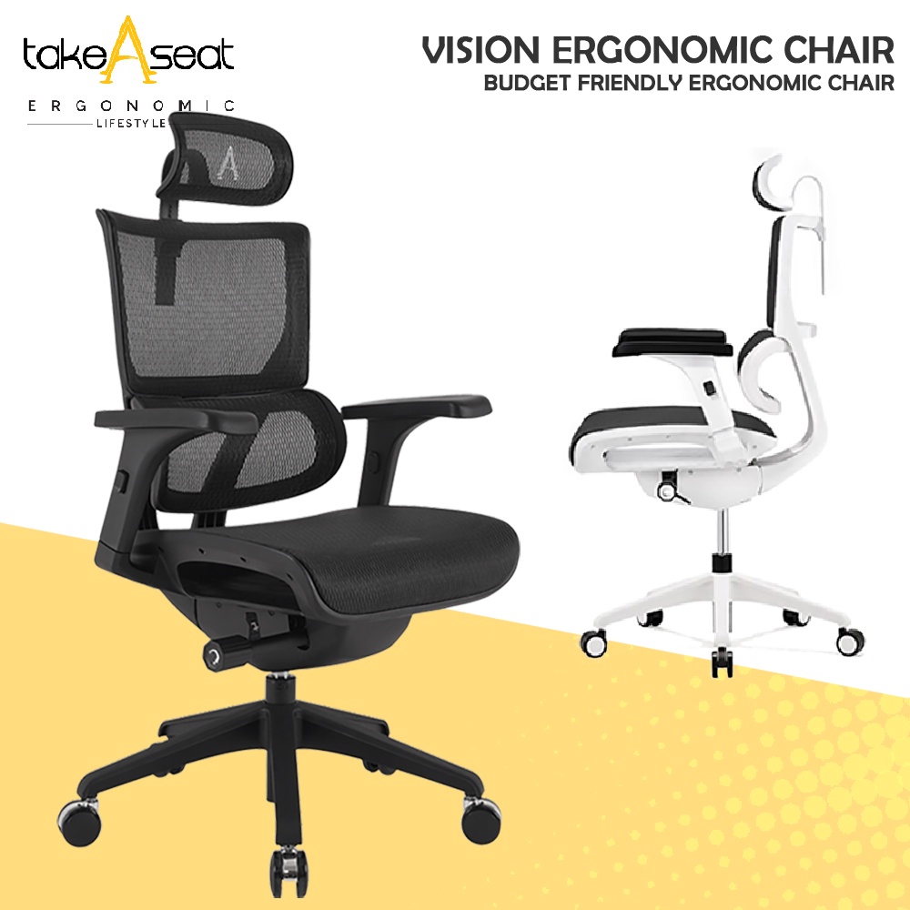 Vision Ergonomic Office Chair ★ Mesh Office Chair ★ Flexible Lumbar ...