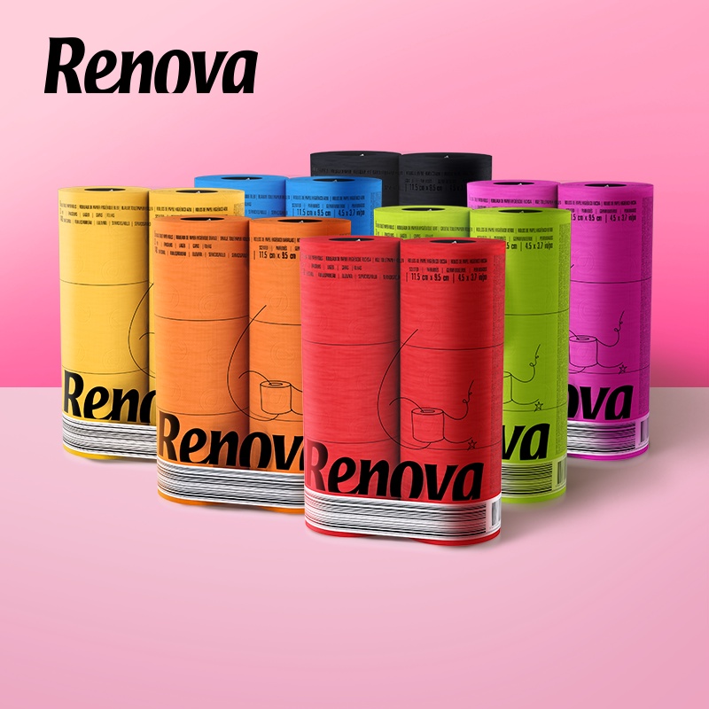 Toilet Paper RENOVA *6 roll彩色卷纸6卷装 | Shopee Singapore
