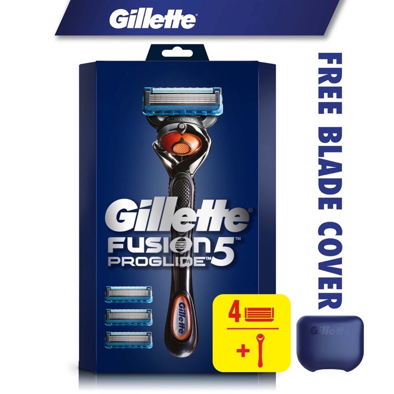 Gillette Fusion 5 Proglide Bundle Pack 1 Razor Handle + 4 Blades + free ...