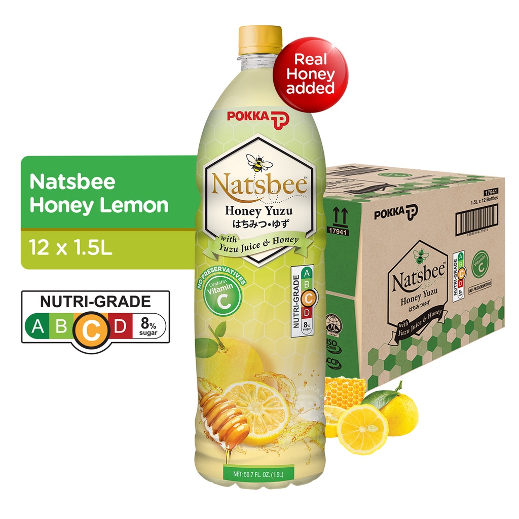 [1 Carton] Pokka Natsbee Honey Yuzu (12 x 1.5L) | Shopee Singapore
