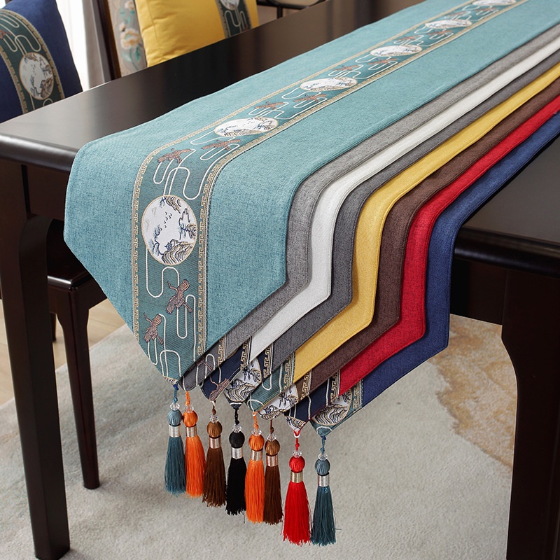 Cotton Table Runner Tea Table Tea Table Cloth Art Long Dining Table ...