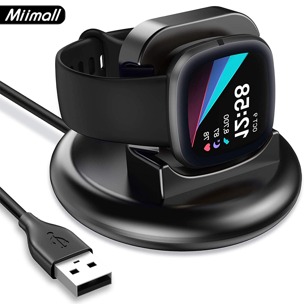 Miimall Fitbit Sense/Versa 3 Charger, Anti-Slip Replacement USB Cable ...