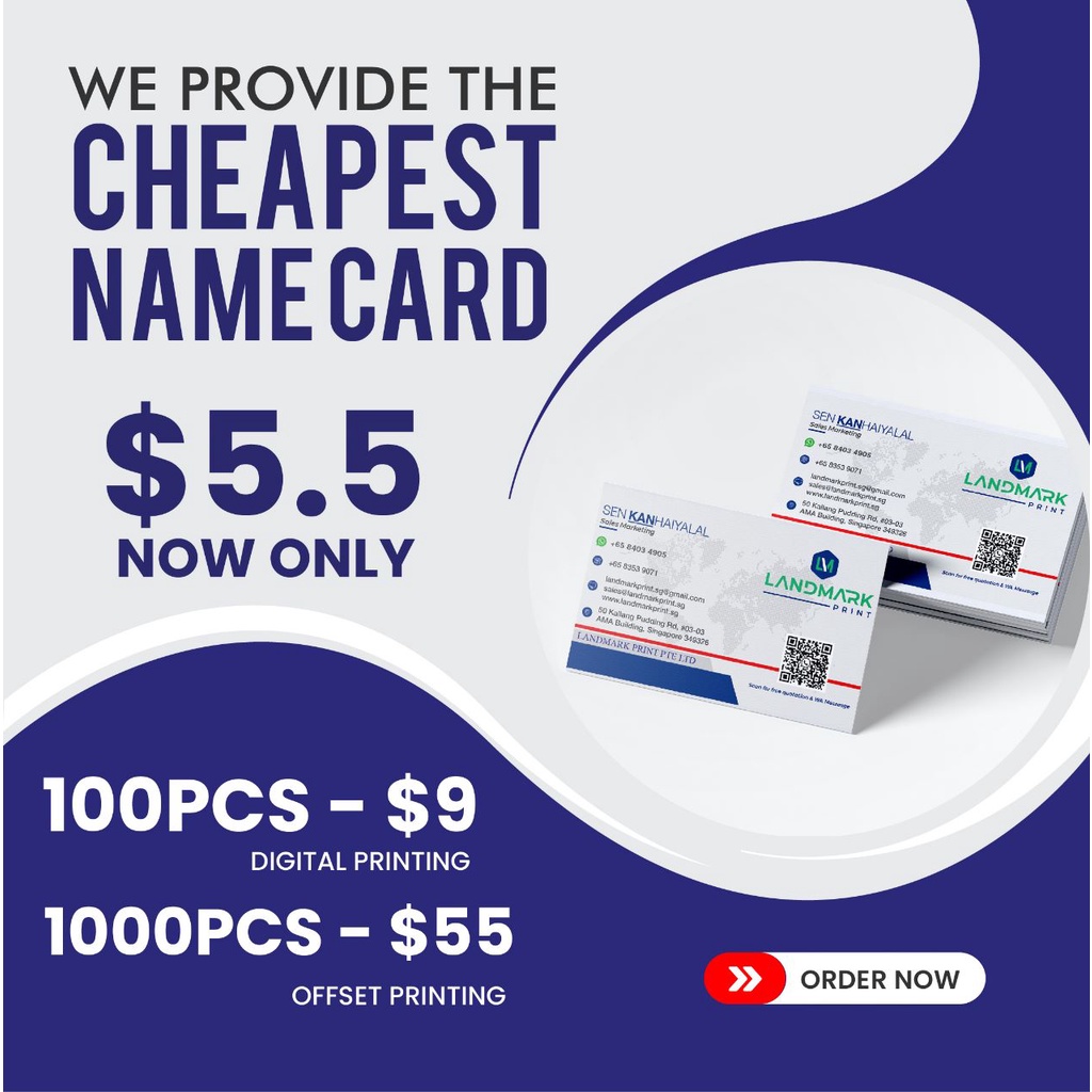 SG No. 1 Cheap Name Card Printing / Luxury Business Card / Premium ...