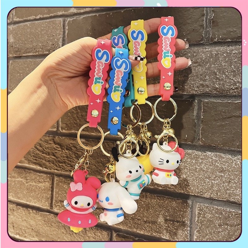 Hello Kitty Rabbit Cinnamoroll Key Chain cute cute Cartoon cute Double ...