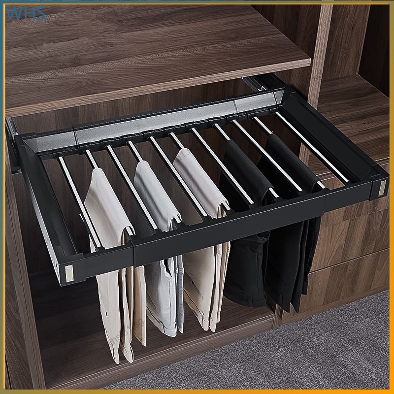 Retractable clothes rack closet trouser rack home cabinet pull out ...