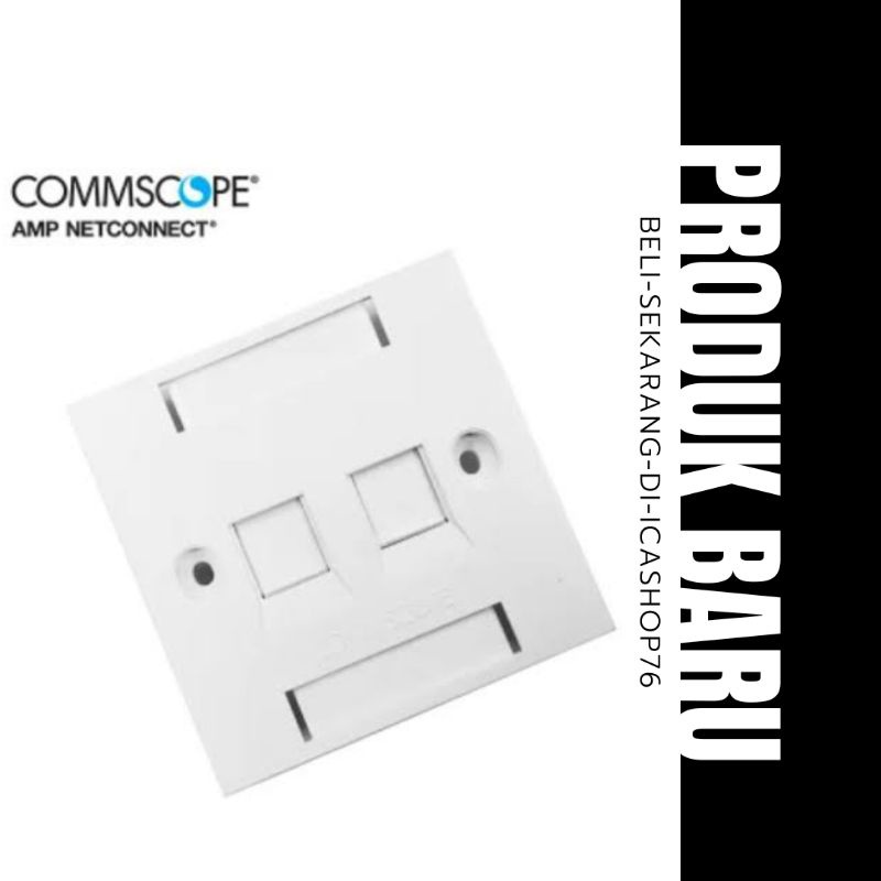 Rj45 MODULE CAT5e FACEPLATE PACKAGE WITH OUTBOW DUS - AMP/COMMSCOPE ...