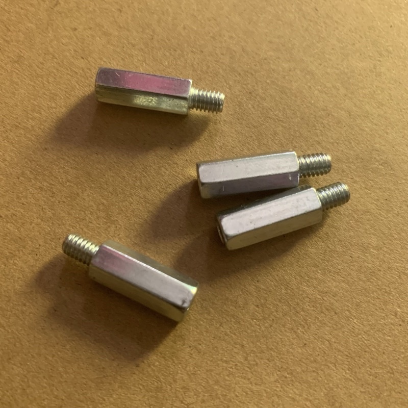 [10 pieces] M4 iron post, 16mm long galvanized M4 hexagonal iron pole ...