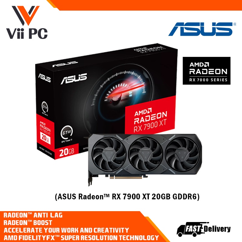ASUS Radeon™ RX 7900 XT RX7900XT 7900XT 20GB GDDR6 PCI Express 4.0 ...